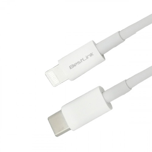 BestLink Cable USB-C Lightning 5A 1mt Blanco Carga rápida